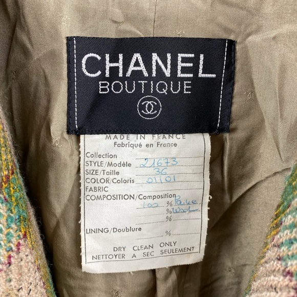 CHANEL | Jackets & Coats | Vintage Chanel Checkeredplaid Coat | Poshmark